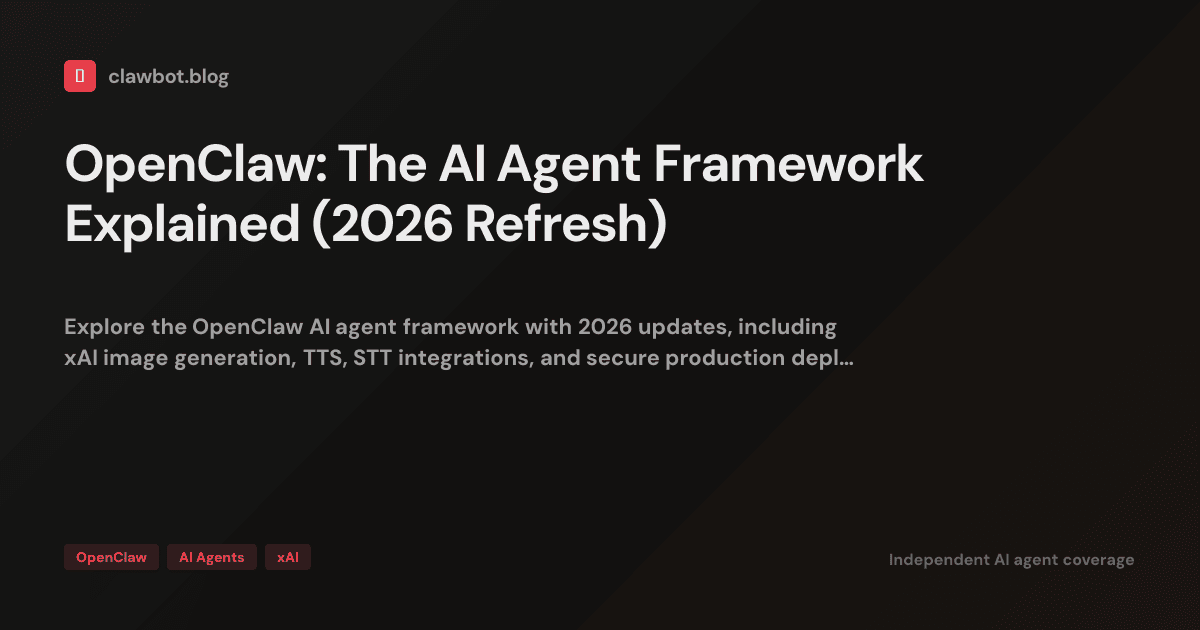OpenClaw: The AI Agent Framework Explained (2026 Refresh) — clawbot.blog