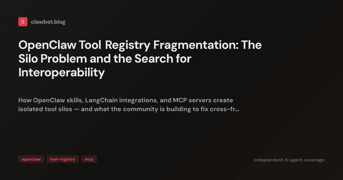 OpenClaw Tool Registry Fragmentation: The Silo Problem and the Search ...